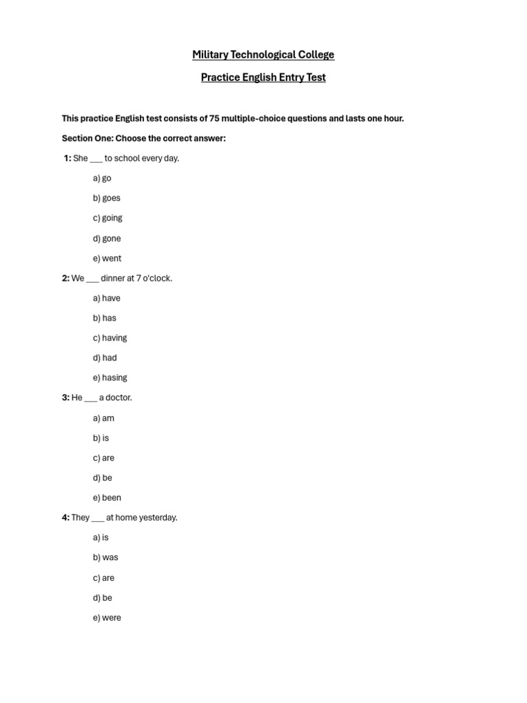 Practice English Entry Test | PDF | Elephant | Economic Inequality