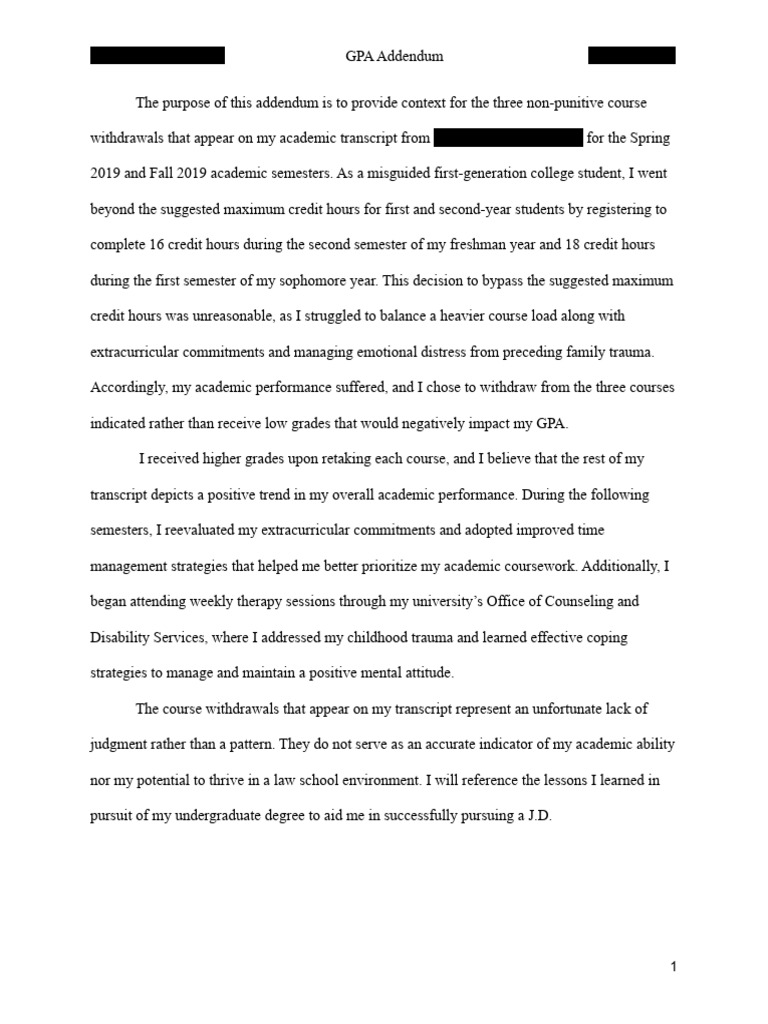 Harvard Law School GPA Addendum | PDF