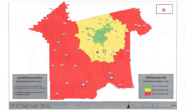 Rapides Parish Ambulance Response Zones Map | PDF