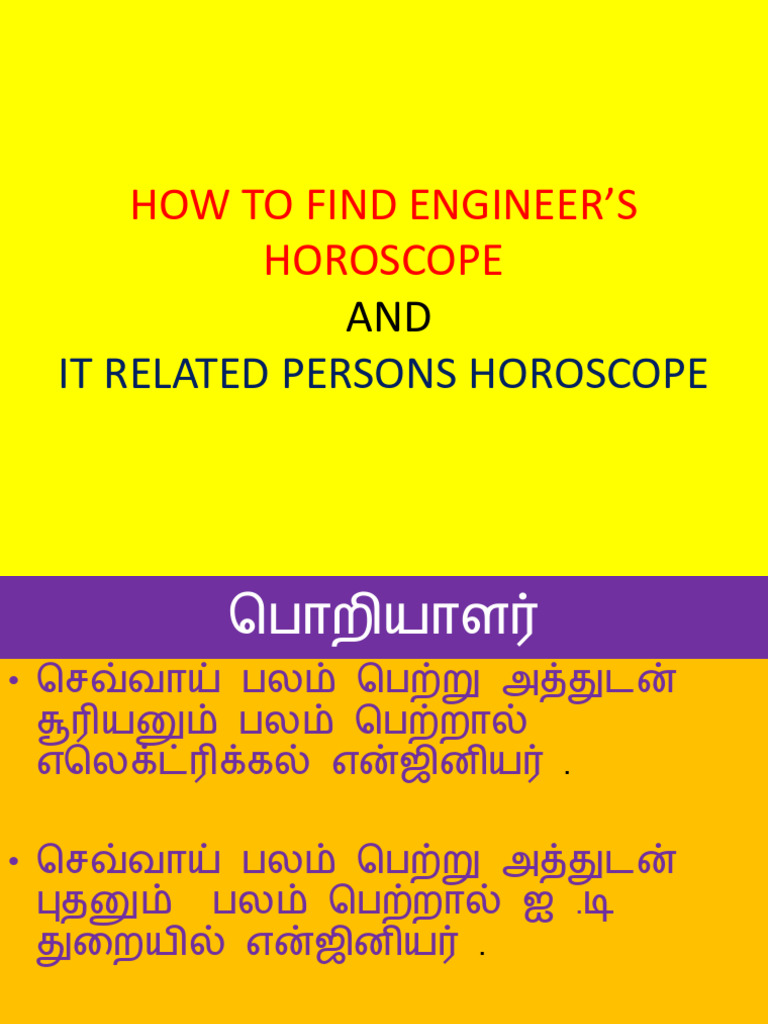 HOW TO FIND ENGINEER’S HOROSCOPE | PDF