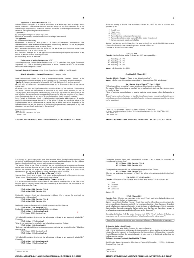 Evidence Krishna Murari | PDF | Tribunal | Evidence