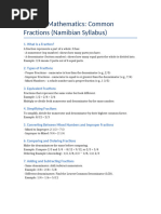 Grade 8 Fractions Notes | PDF