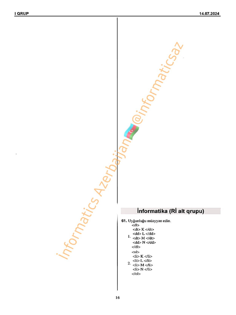 Informatika II Şans 14 Iyul 2024 | PDF