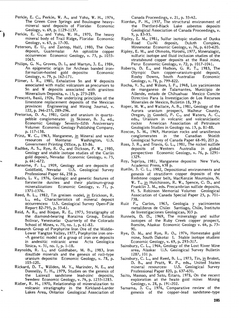 Report Model Deposits Cox & Singer 1992-301-400 | PDF | Ore | Geology