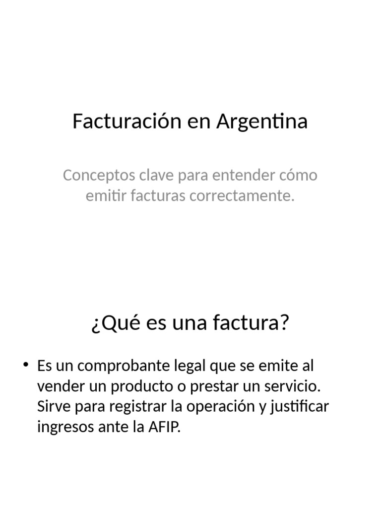Facturacion AFIP para Estudiantes | PDF