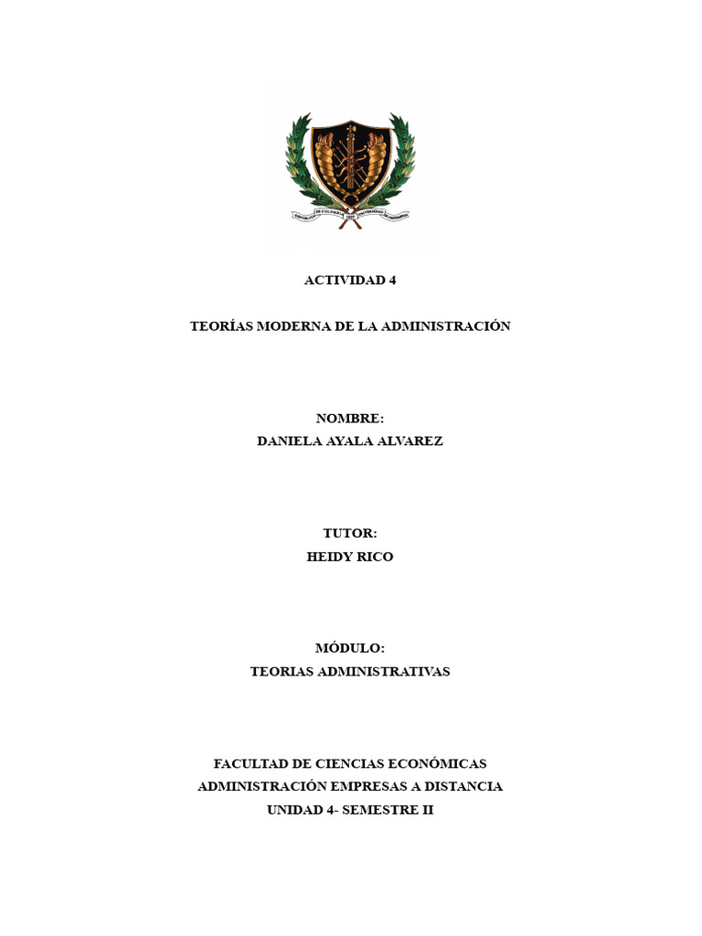 Actividad 4-Teorias Admin | PDF