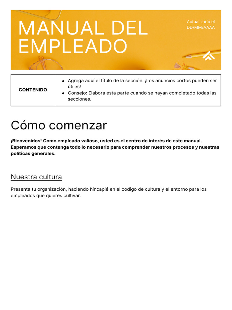 Manual del Empleado Actualizado | PDF | Empleo