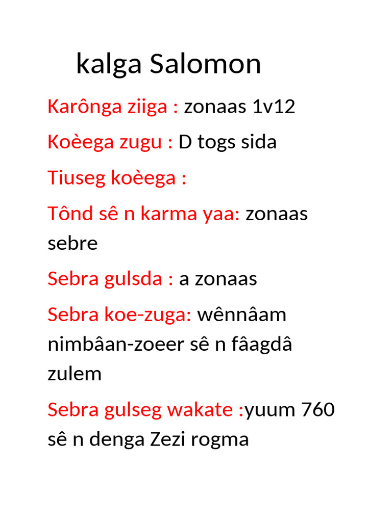 Kalga Salomon | PDF