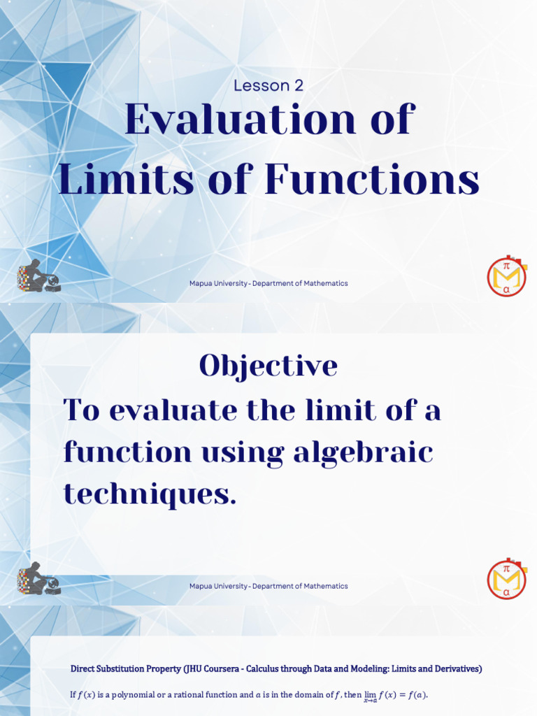 Evaluating Limits of Functions Guide | PDF | Subtraction | Polynomial