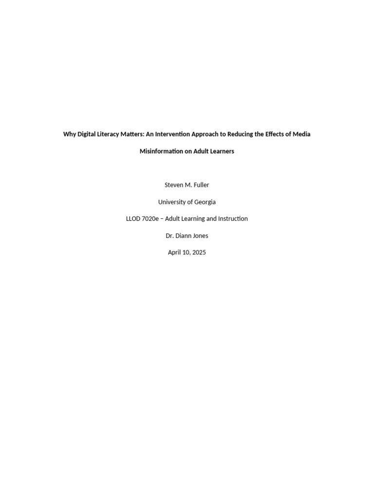 FULLER - Steven - Design Paper | PDF | Learning | Constructivism ...