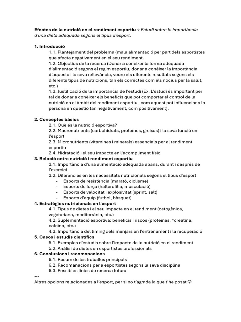 TDR Sobre Esport | PDF