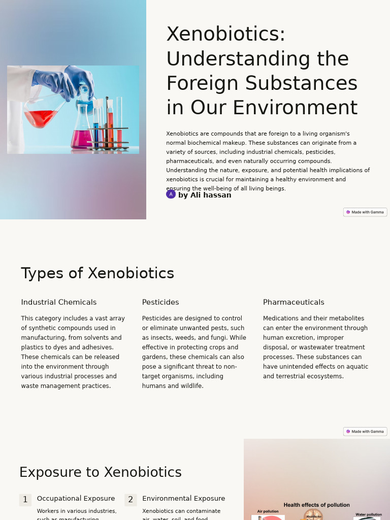Xenobiotics Understanding the Foreign Substances in Our Environment ...