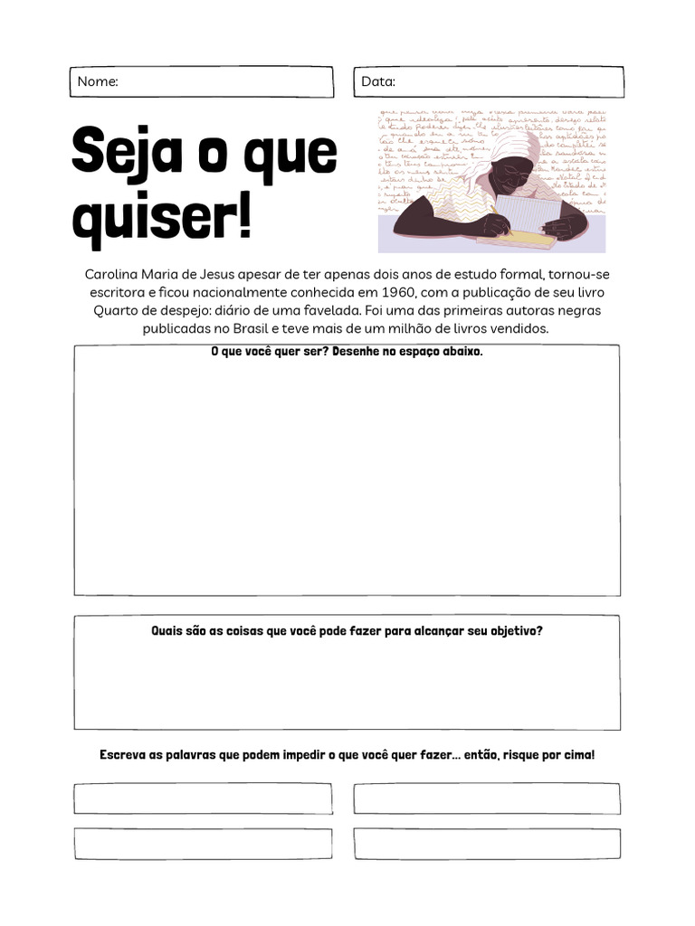 Carolina Maria de Jesus - Atividade | PDF
