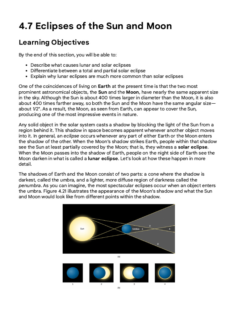 Understanding Solar and Lunar Eclipses | PDF | Solar Eclipse | Eclipse