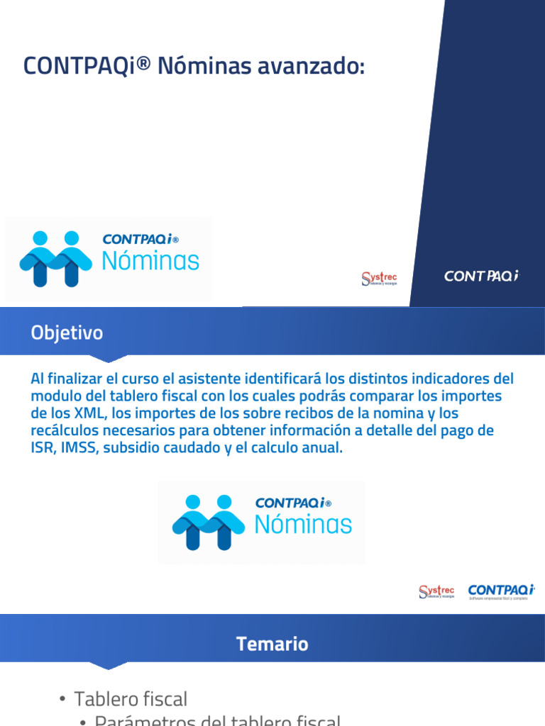 CONTPAQi - Nominas - Tablero Fiscal | PDF | Economias