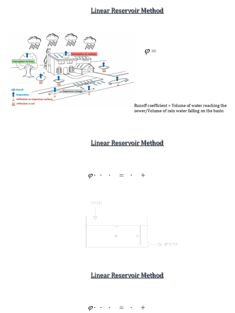 Linear Reservoir Method for Runoff Analysis | PDF | Equations | Linearity