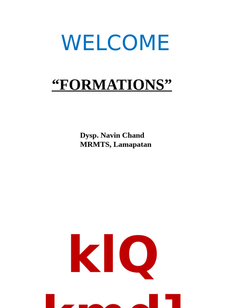 Formation | PDF