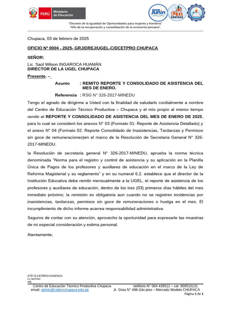 Reporte de Asistencia Enero 2025 | PDF