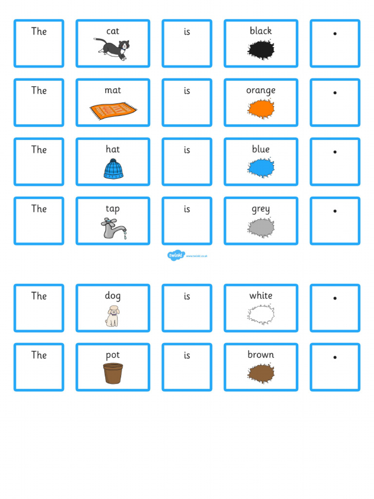 1-2-3-4 Sentence Builder | PDF