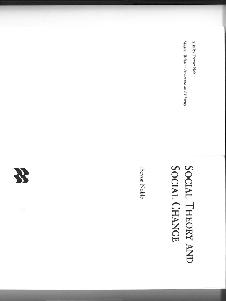 Noble Social Theory & Social Change | PDF