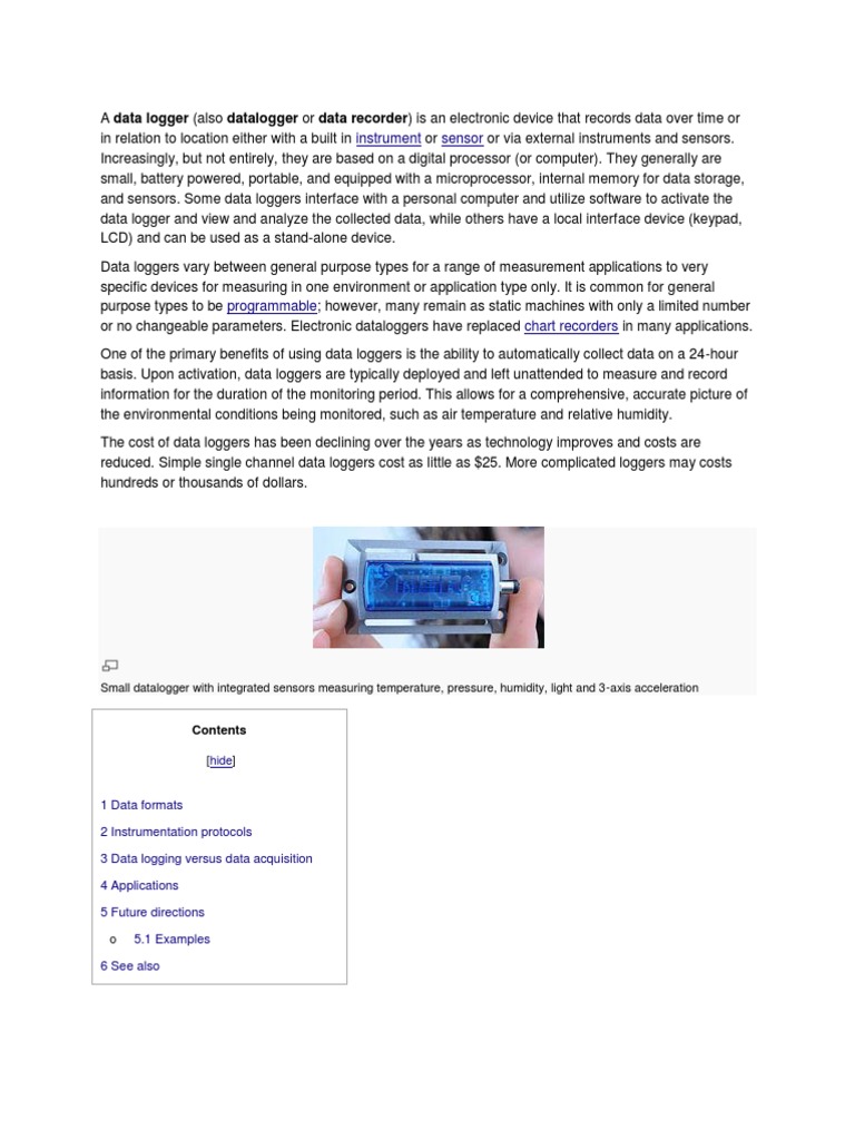 Data Logger | PDF | Computer Engineering | Computer Data