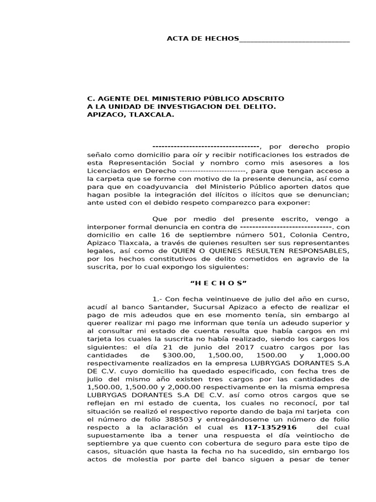 Denuncia Fraude | PDF