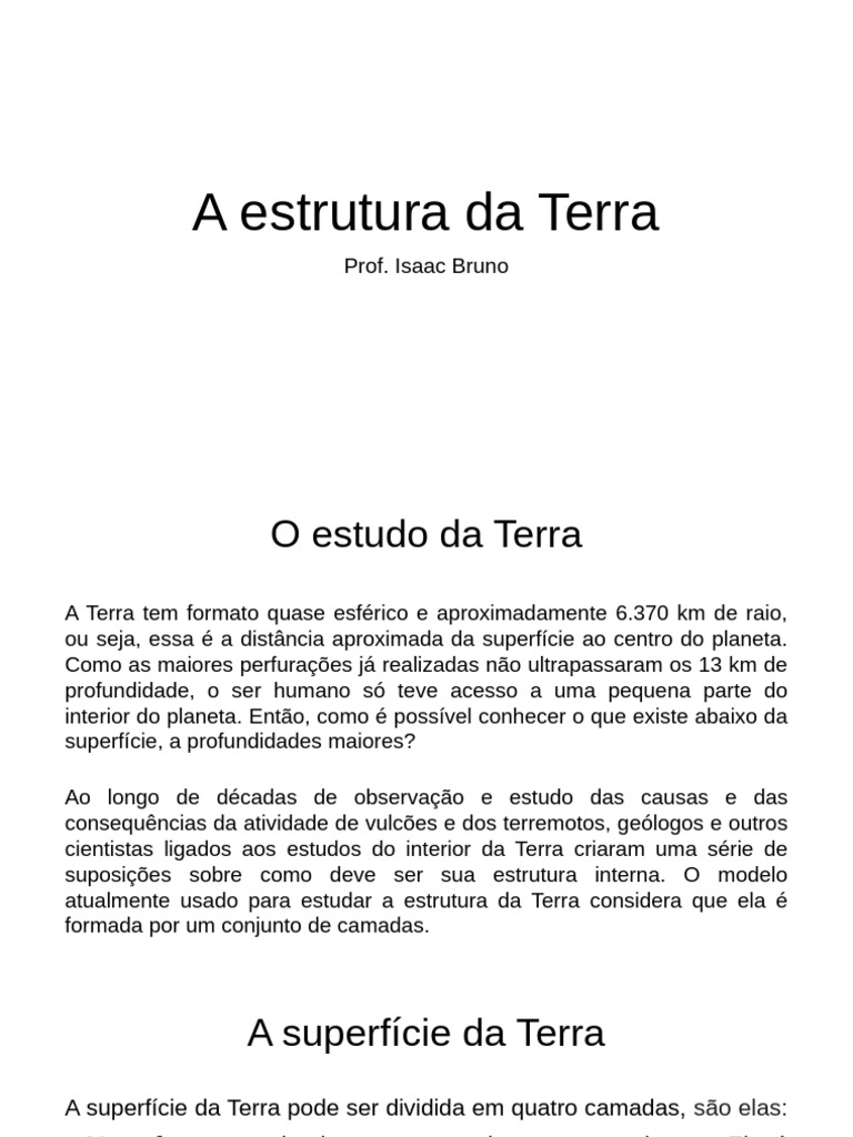 A Estrutura Da Terra | PDF | Rocha ígnea | Terra