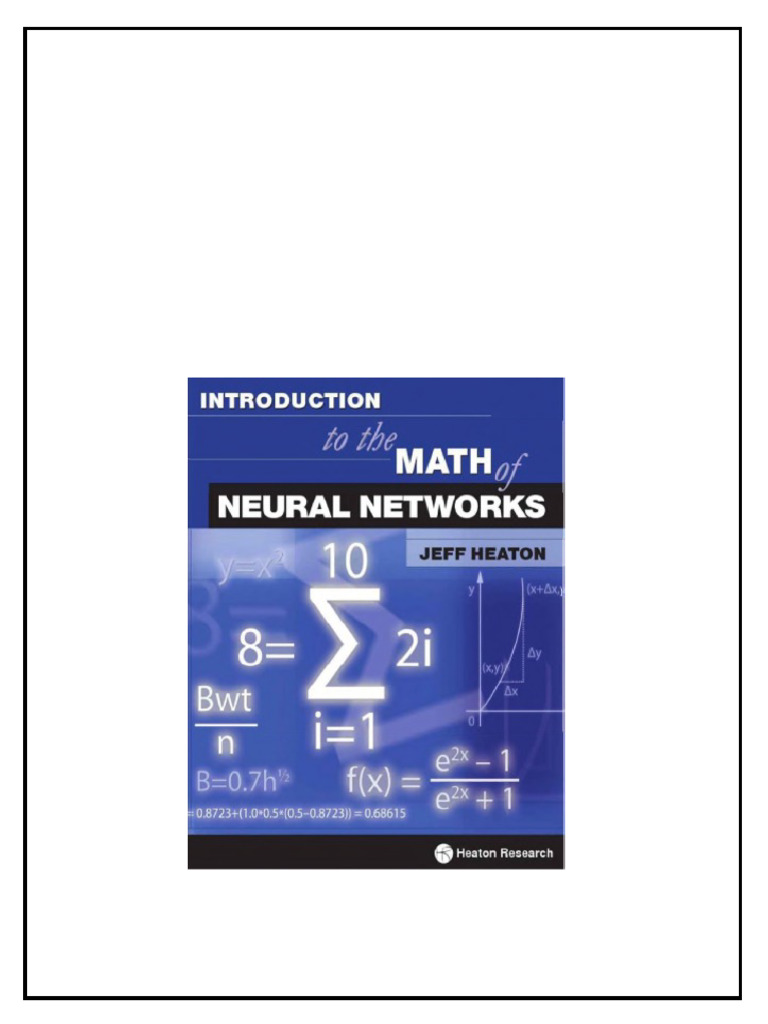 Introduction To The Math of Neural Networks 1st Jeff Heaton PDF Download | PDF | Summation ...
