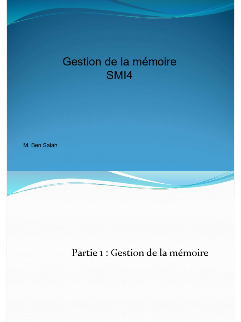 Gestion Memoire | PDF | Mémoire (informatique) | Mémoire vive