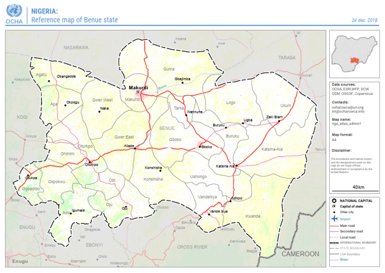 Benue State Local Government Map | PDF