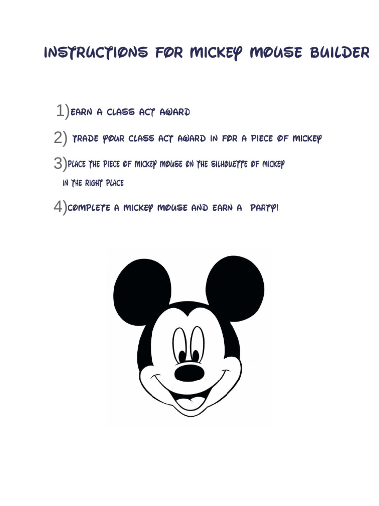 Mickey Mouse Builder | PDF