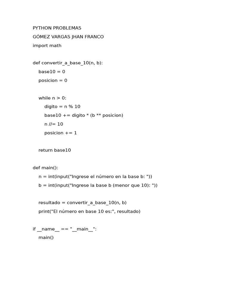 PYTHON PROBLEMAS DESARROLLO ALGORITMOS | PDF | Programación de computadoras | Ingeniería de software