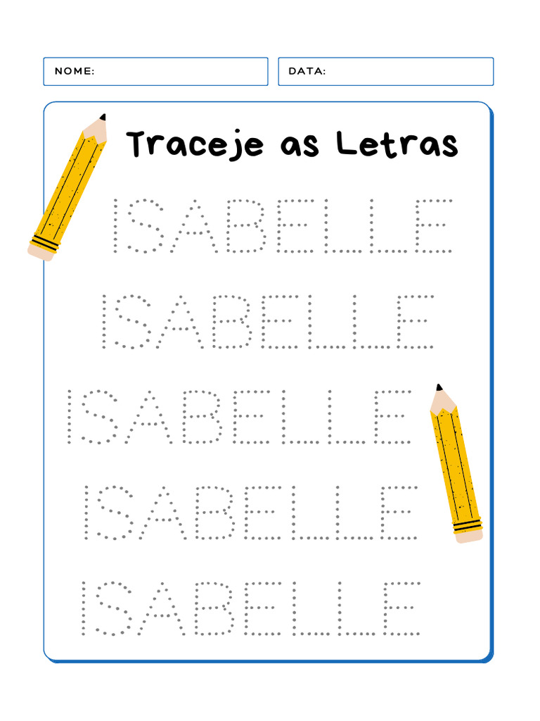 Bicolor Tracejar Letras Fundamental Folha de Atividades | PDF