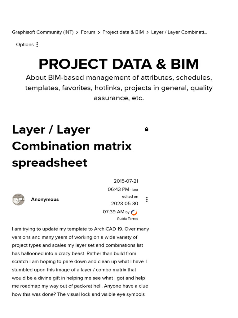 Layer: Layer Combination Matrix Spreadsheet - Graphisoft Community | PDF | Computing | Software ...
