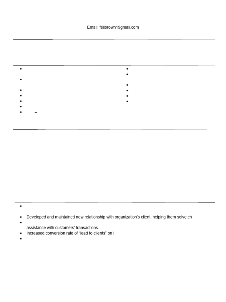 Felicity Curriculum Vitae (CV) | PDF | Customer | Skill