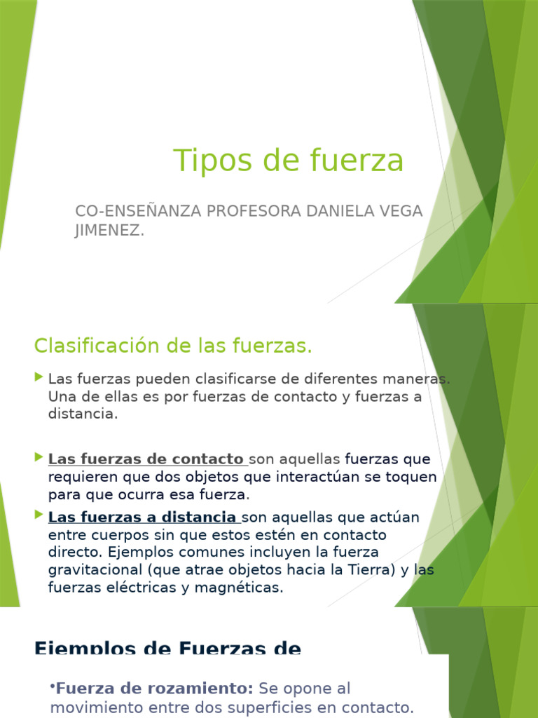 Tipos de Fuerza | PDF