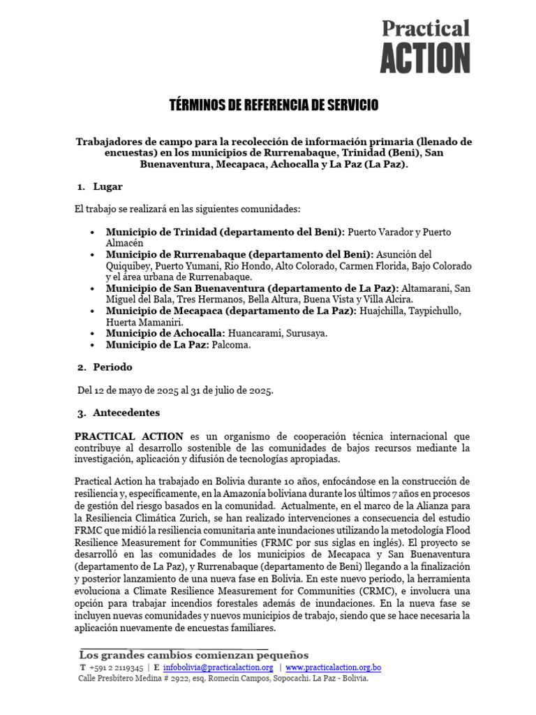 TDRs FieldWorkersZurich T1 2025 | PDF