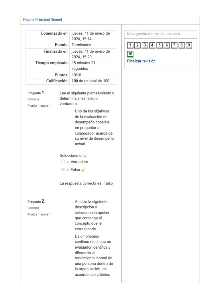 Evaluación del Desempeño Laboral 2024 | PDF | Business