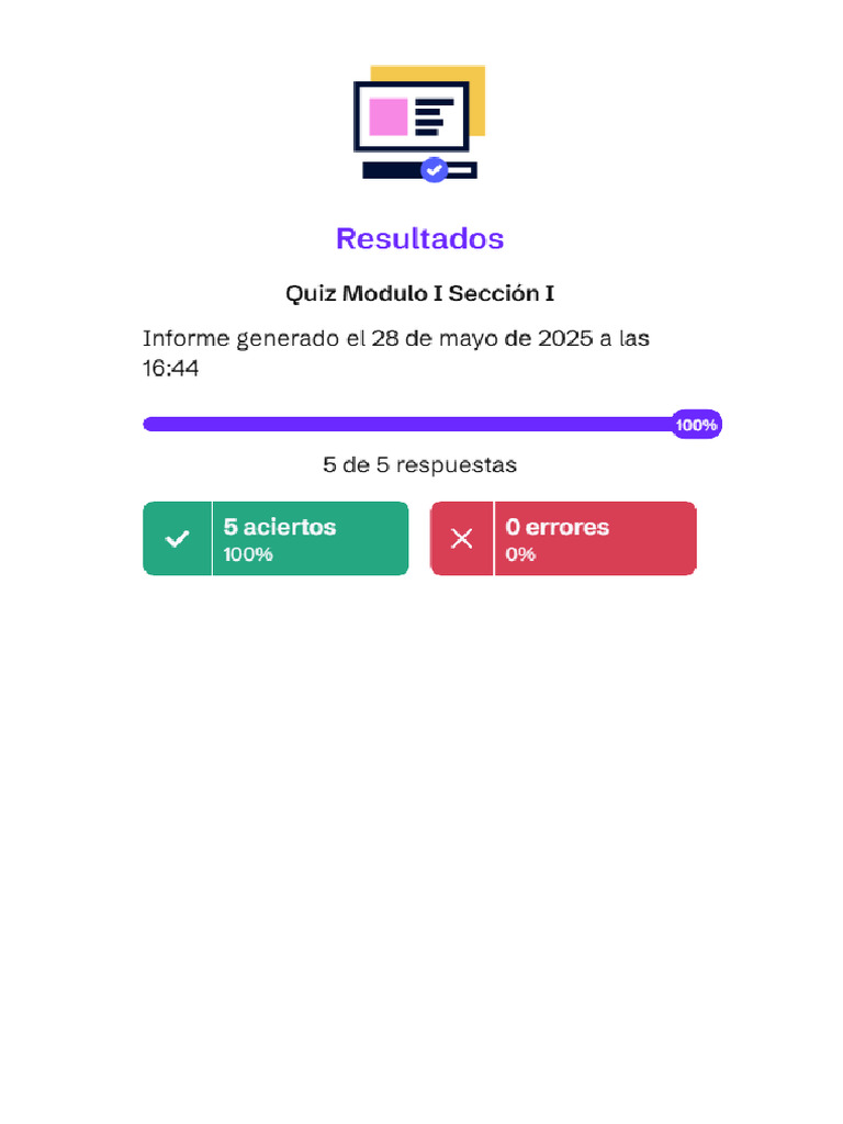 Quiz Modulo I Sección I 28-05-2025 | PDF