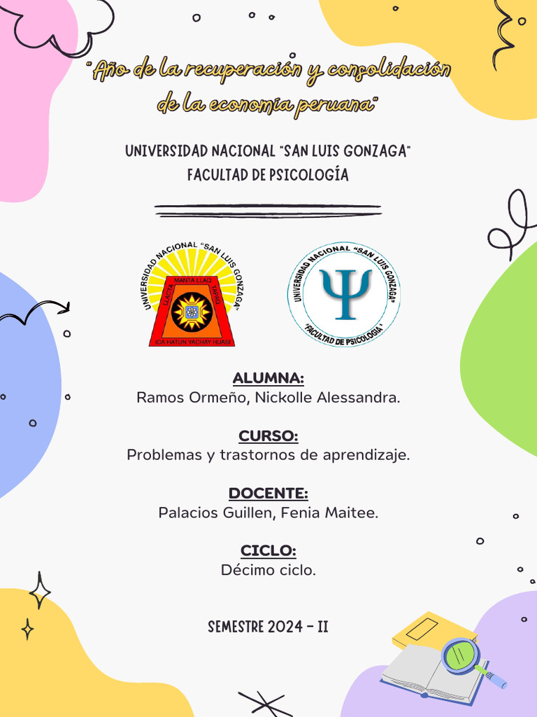 Documento A4 Portada Carátula Informe de Proyecto Doodle Orgánico ...