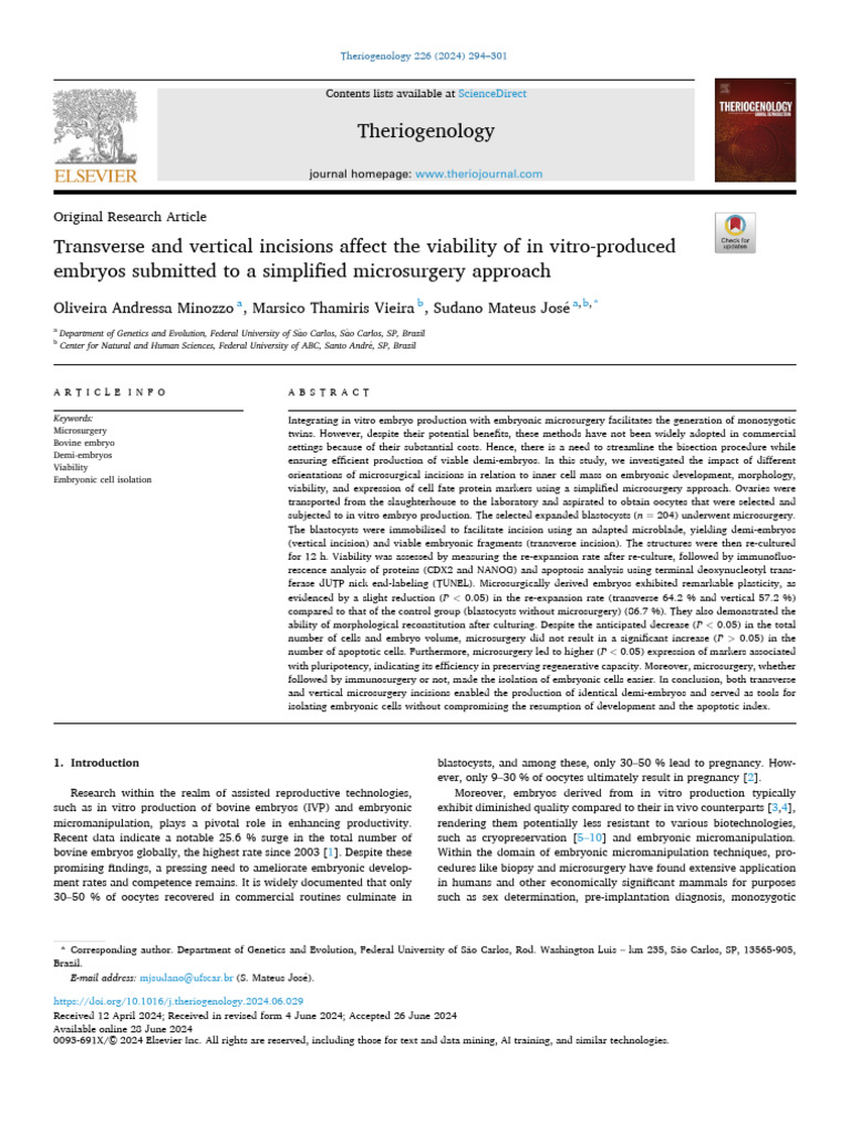 Transverse and vertical incisions affect the viability of in vitro ...