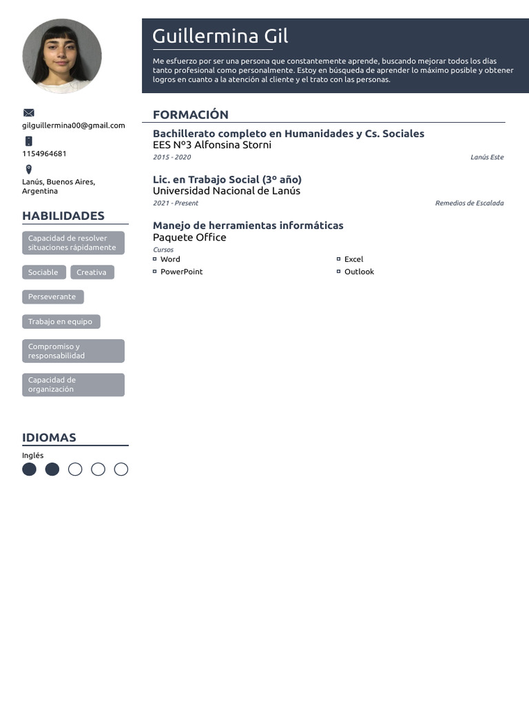 CV Gil Guillermina | PDF