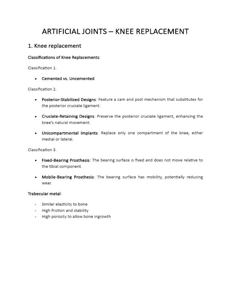 Genesis 2 Knee Replacement Recall Insights | PDF | Knee ...