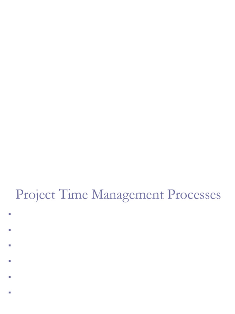 Lecture 3 Project Time Management | PDF | Project Management