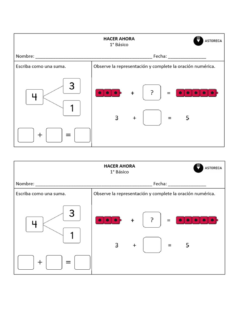 Eje Operaciones - Números Conectados y Oración Numérica | PDF