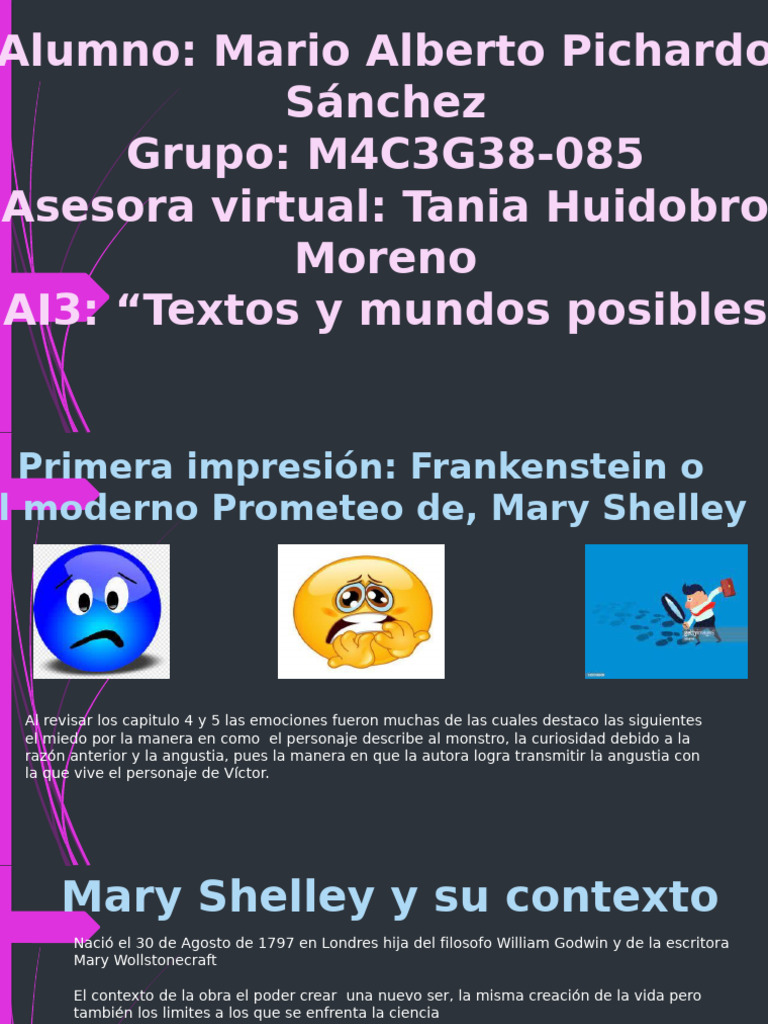 Pichardo Sanchez Mario M4S2AI3 | PDF | Mary Shelley | Frankenstein