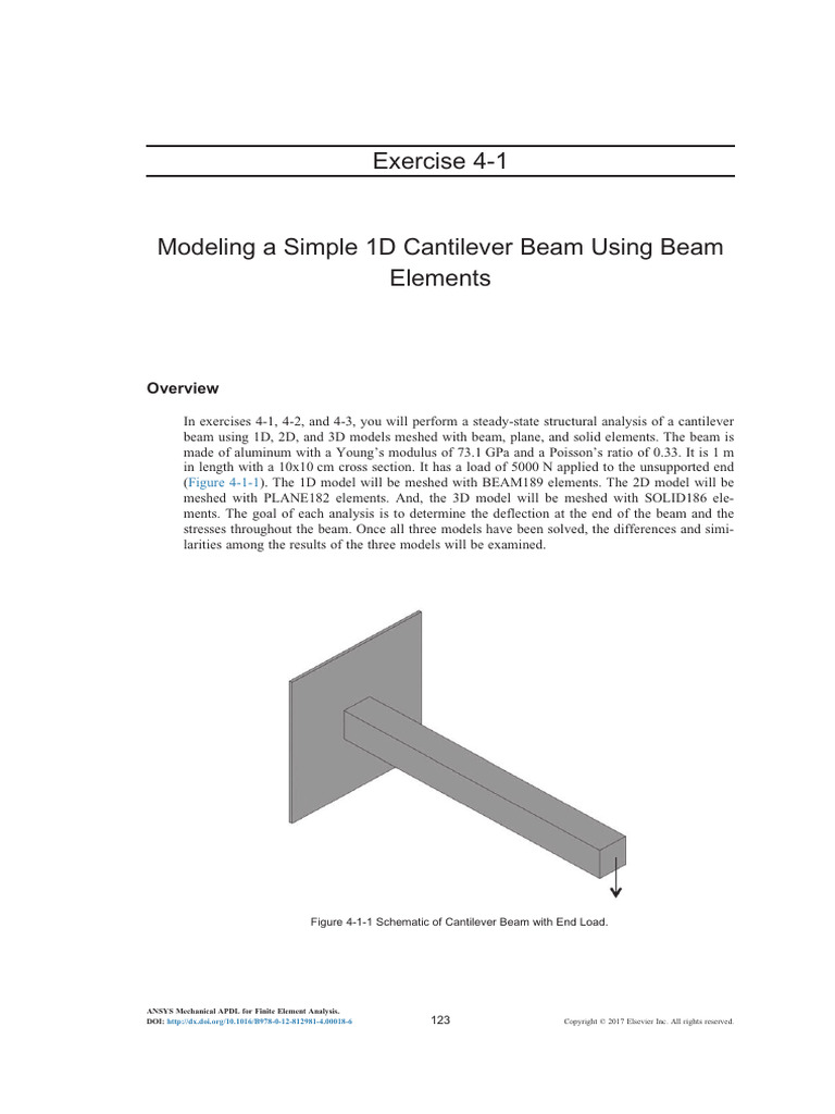 ANSYS Mechanical APDL For Finite Element Analysis | PDF | Stress (Mechanics) | Beam (Structure)