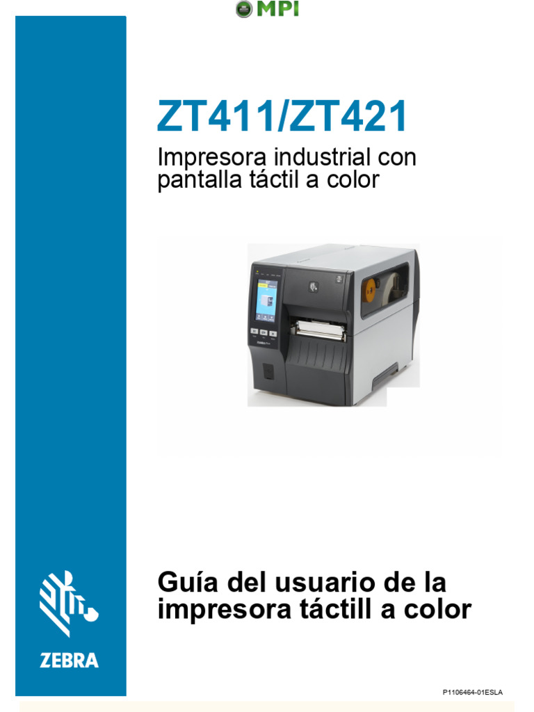 Manual Usuario Zebra ZT411 ZT421 Es - 1 | PDF | Impresora (Computación) | USB