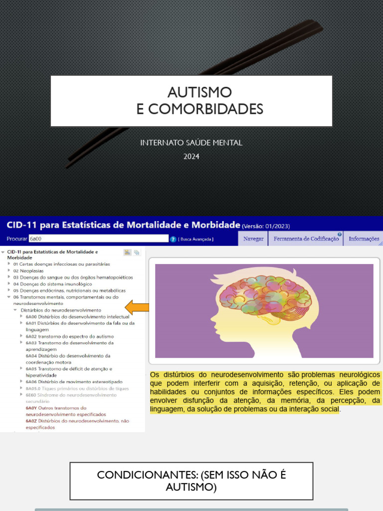 1 Autismo e Comorbidades2024.Pptx 3 | PDF | Autismo | Síndrome de Asperger