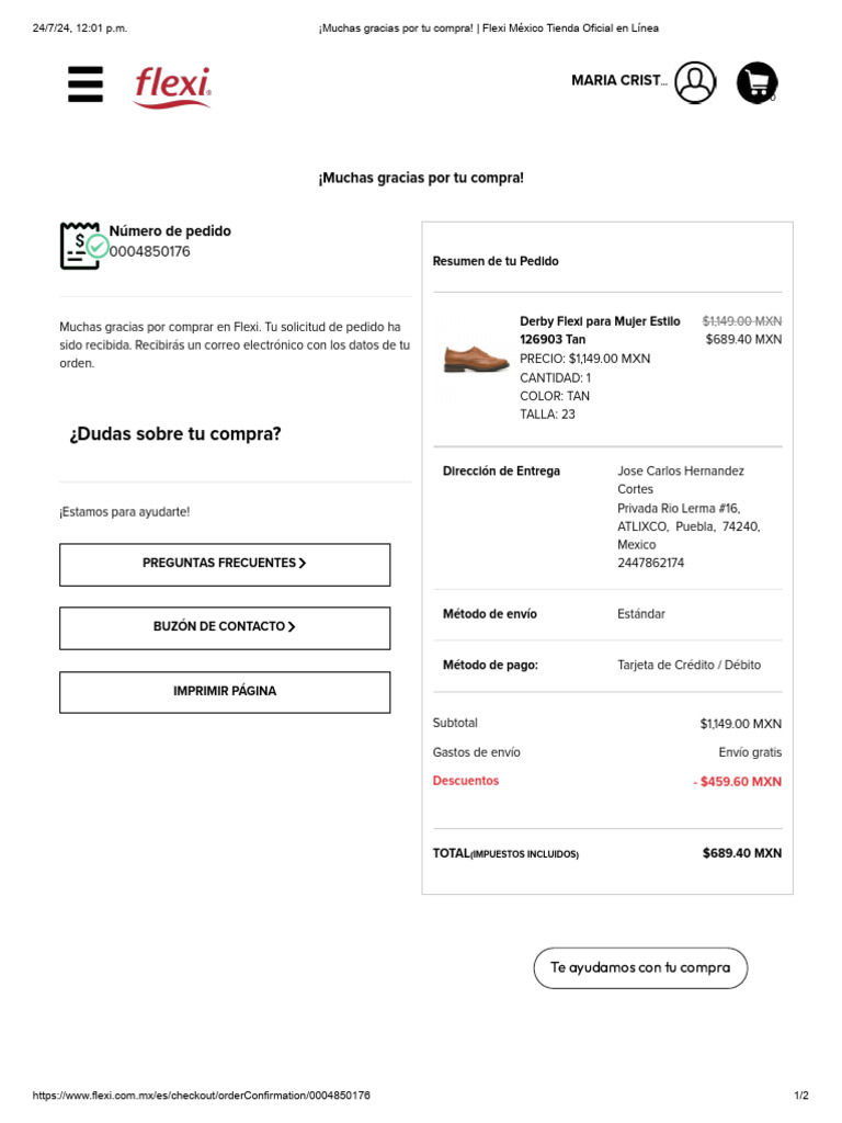 ¡Muchas Gracias Por Tu Compra! - Flexi México Tienda Oficial en Línea ...